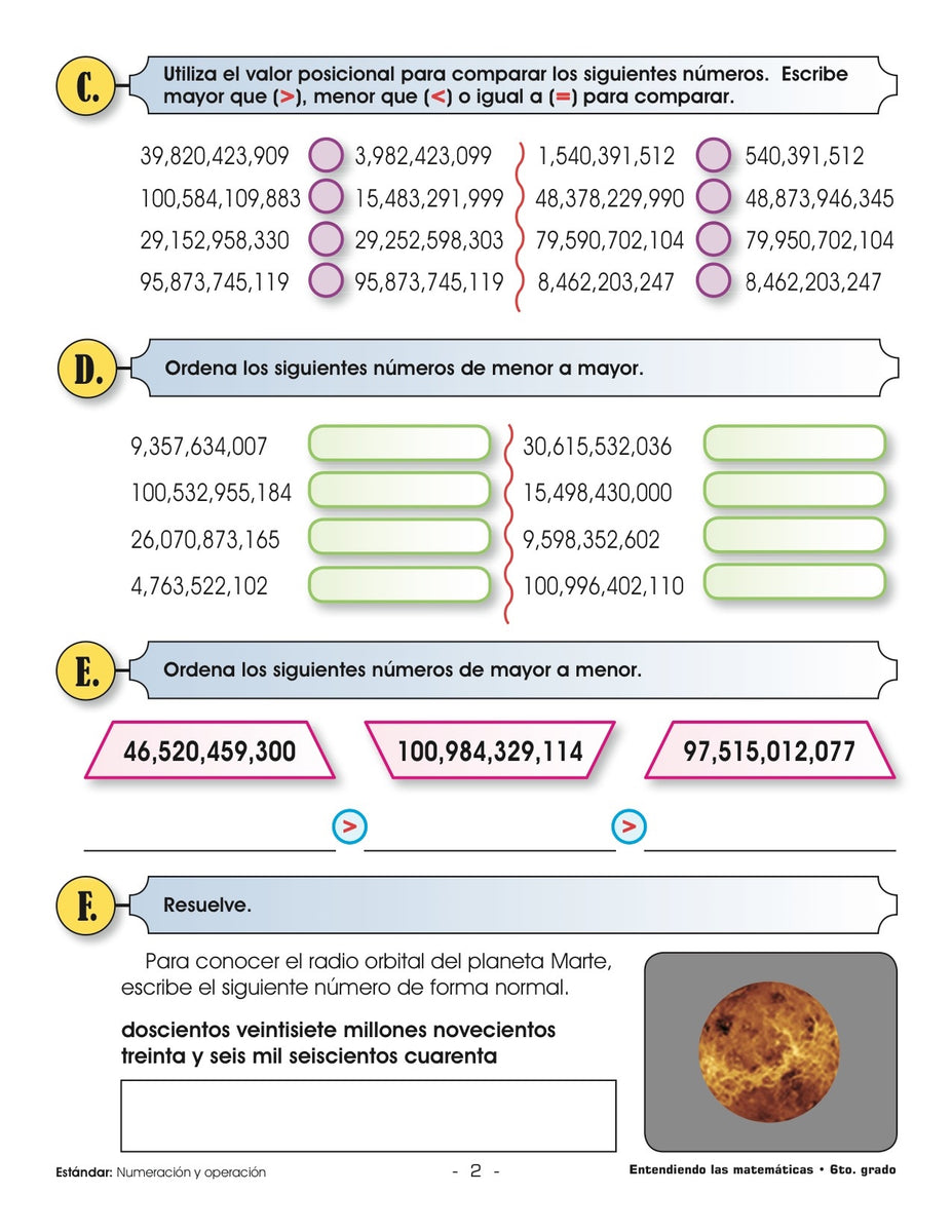 AM-L005C Entendiendo las Matemáticas - 6to Grado – Tienda ANISA